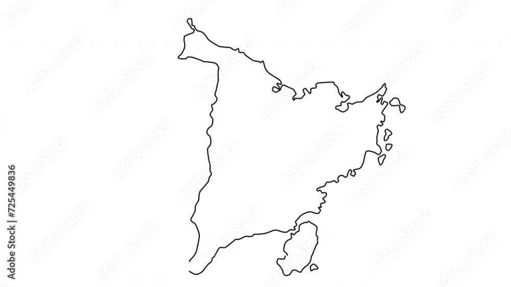 animated sketch map of Iloilo in the Philippines Stock Video | Adobe Stock