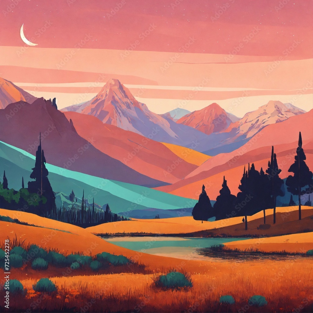 changing of the seasons" oil painting landscape representing all four ...
