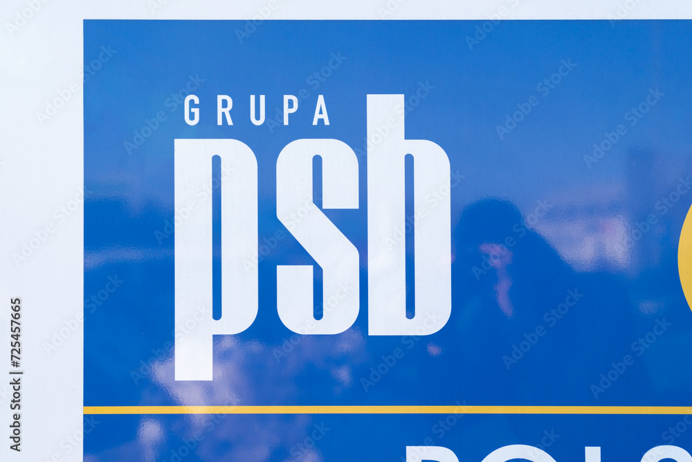 PSB Group logo sign. Grupa PSB Polskie Składy Budowlane, Polish ...