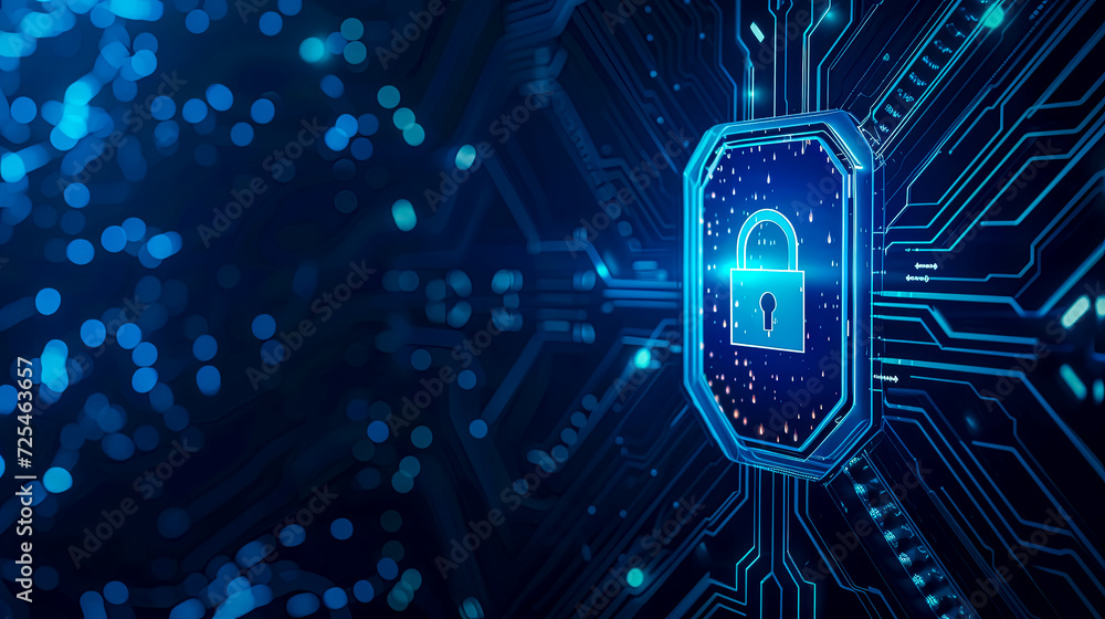 Cybersecurity Digital Encryption - Secure Data Protection with Padlock ...