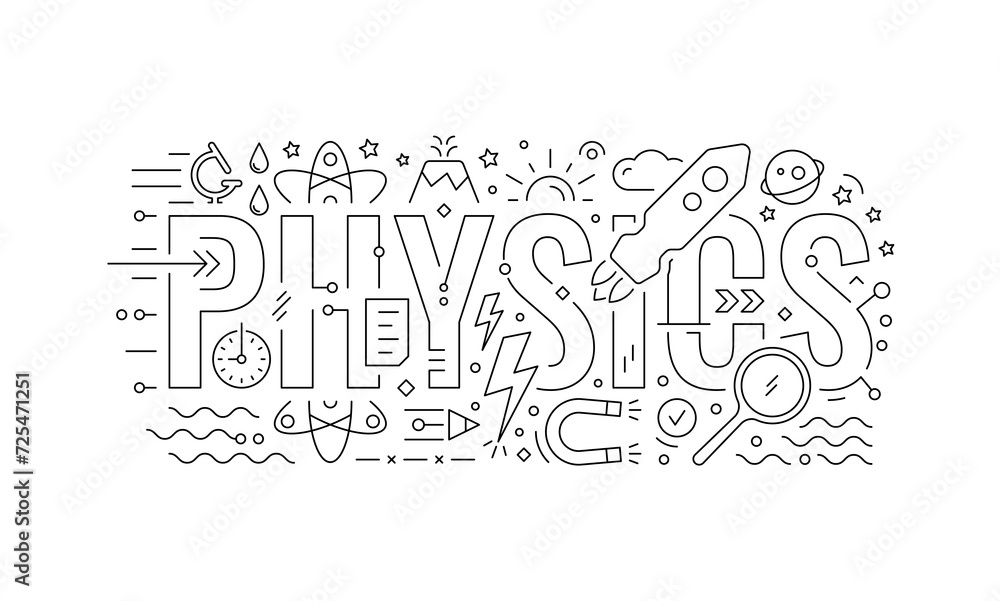 physics and physics symbols. technical drawing physics and physics ...