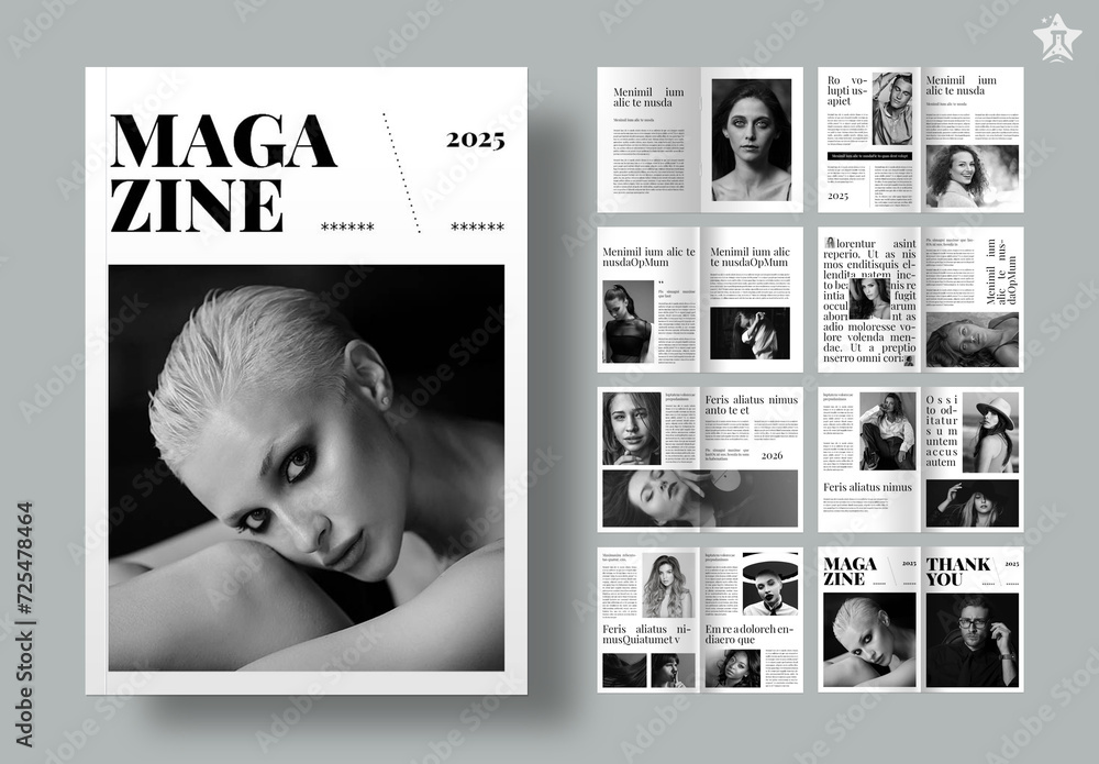 Simple Magazine Layout Stock Template | Adobe Stock