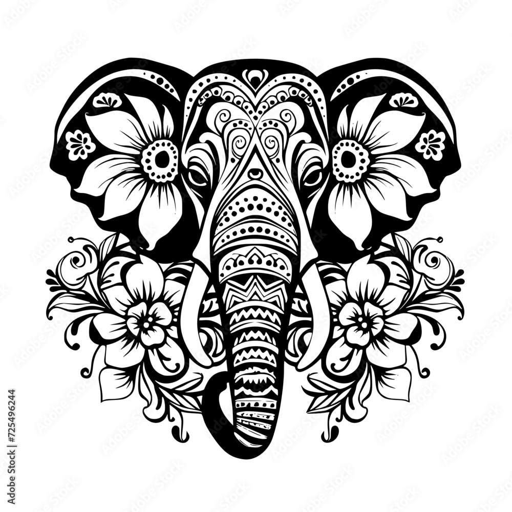 Elephant Svg, Elephant Mandala Svg, Elephant Clipart, Mandala Svg ...