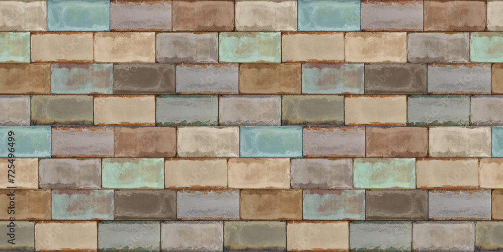 natural multi colour bricks wall cladding, seamless bricks pattern ...