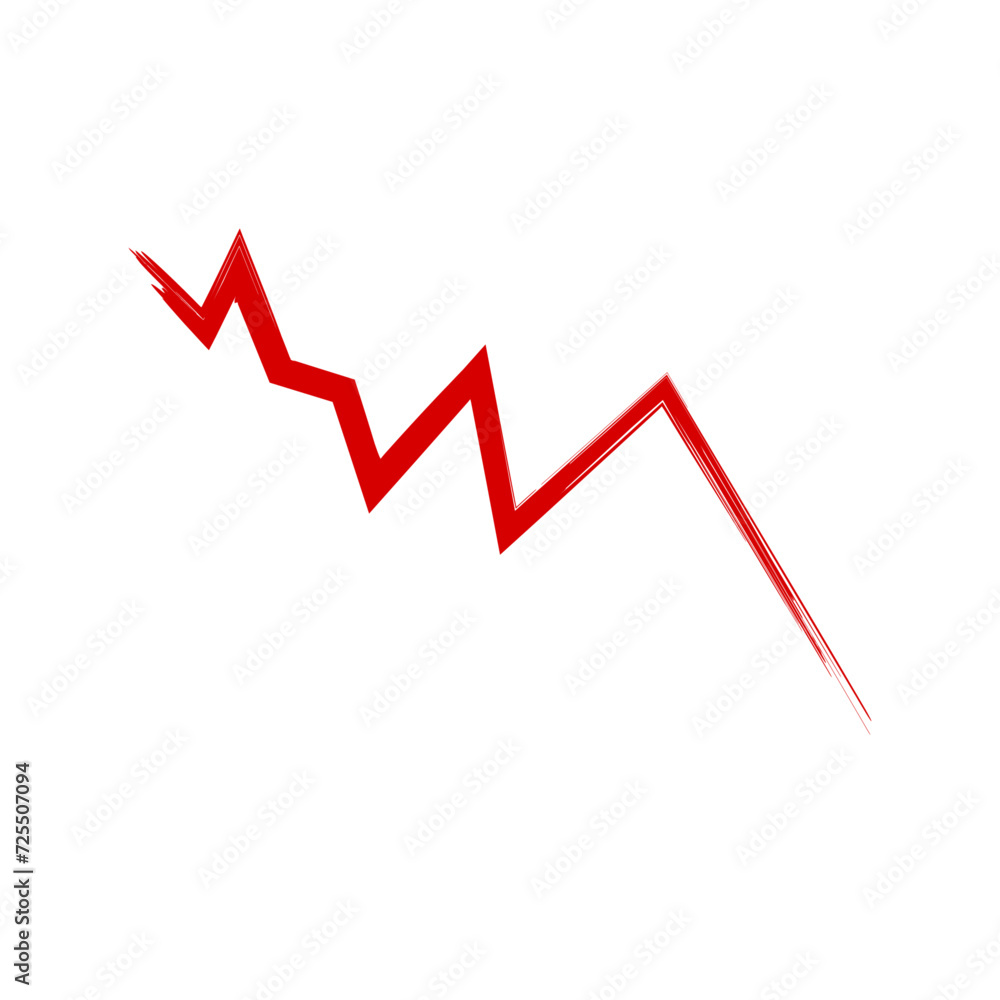 Financial chart arrow with moving down arrow graph transparent png or ...