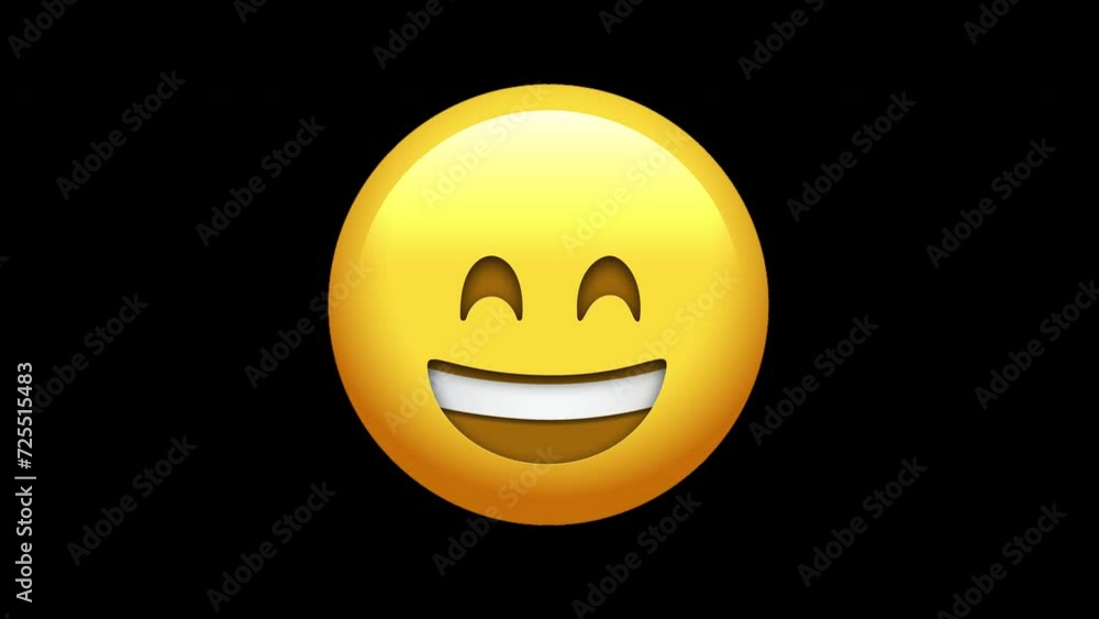 Set of Animated Smiling Emoji on a Transparent Background. 13 Laughing ...