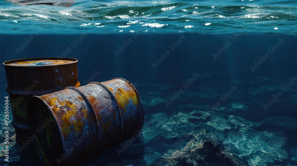 Rusty barrels of toxic chemicals on the ocean floor. Nature's betrayal ...