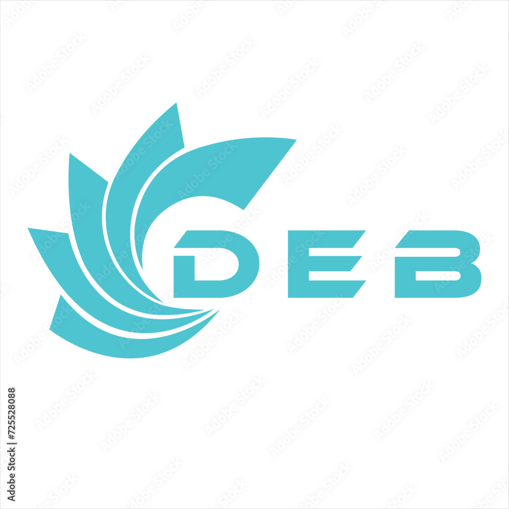 DEB letter design. DEB letter technology logo design on white ...