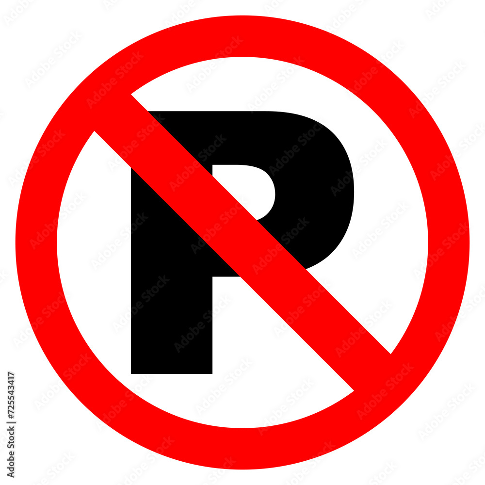 Vetor de no parking sign. No parking red sign, symbol. Vector ...