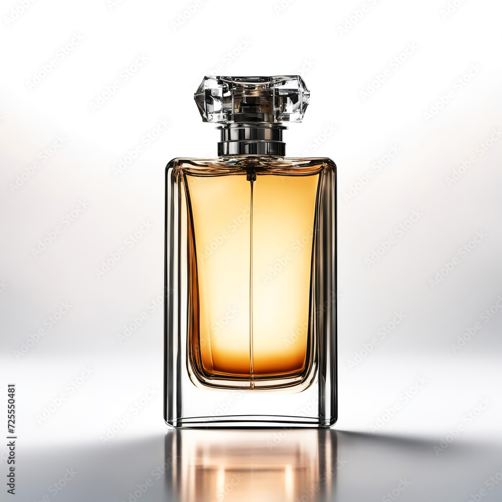 a bottle of perfume, a jar of eau de toilette, perfumes. artificial ...