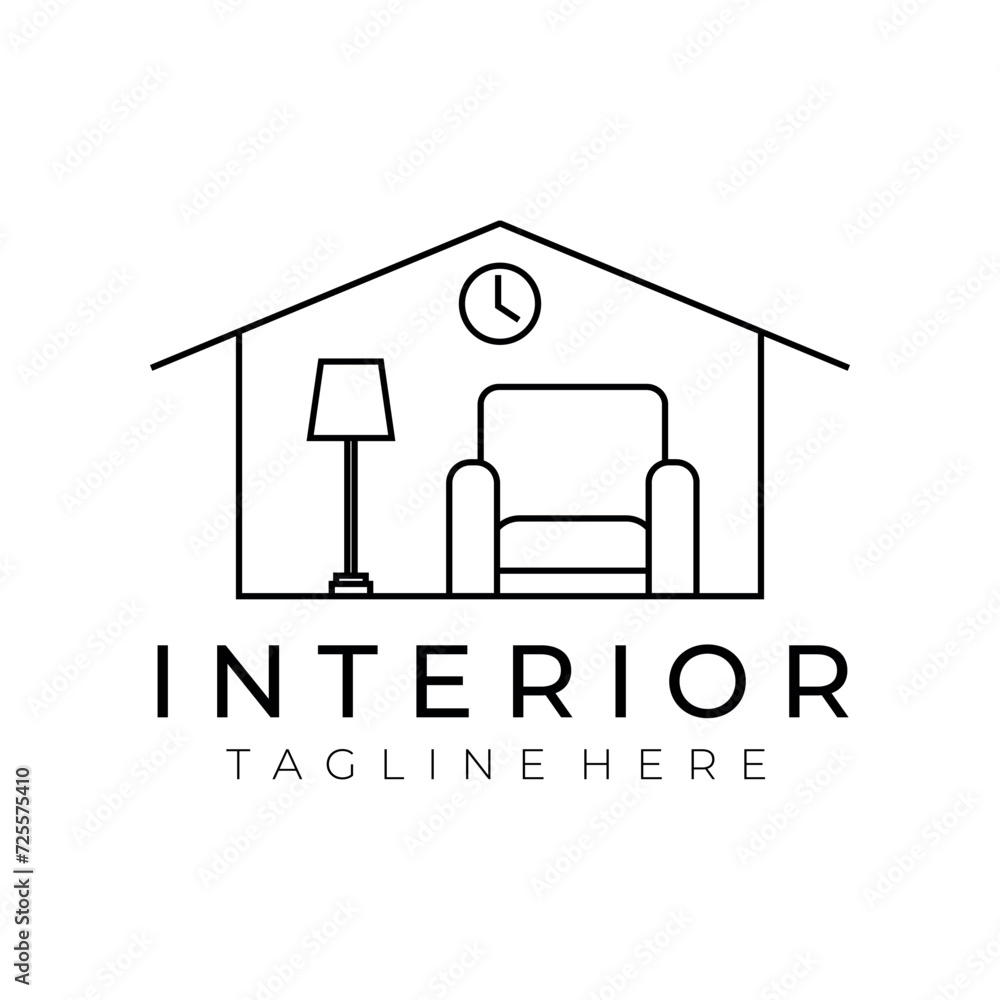 interior logo vector illustrator design Stock Vector | Adobe Stock