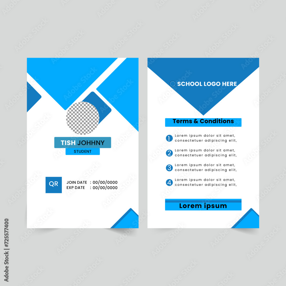 Professional corporate id card template, clean id card design with ...