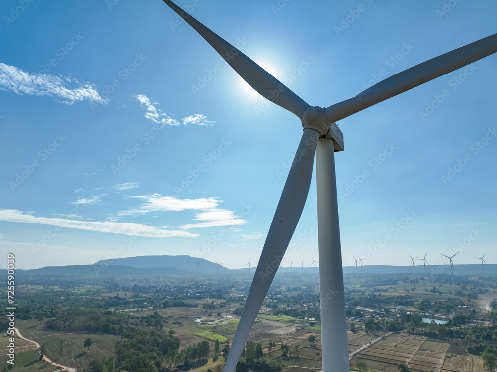 Foto de Landscape of wind farm. Wind energy. Wind power. Sustainable ...