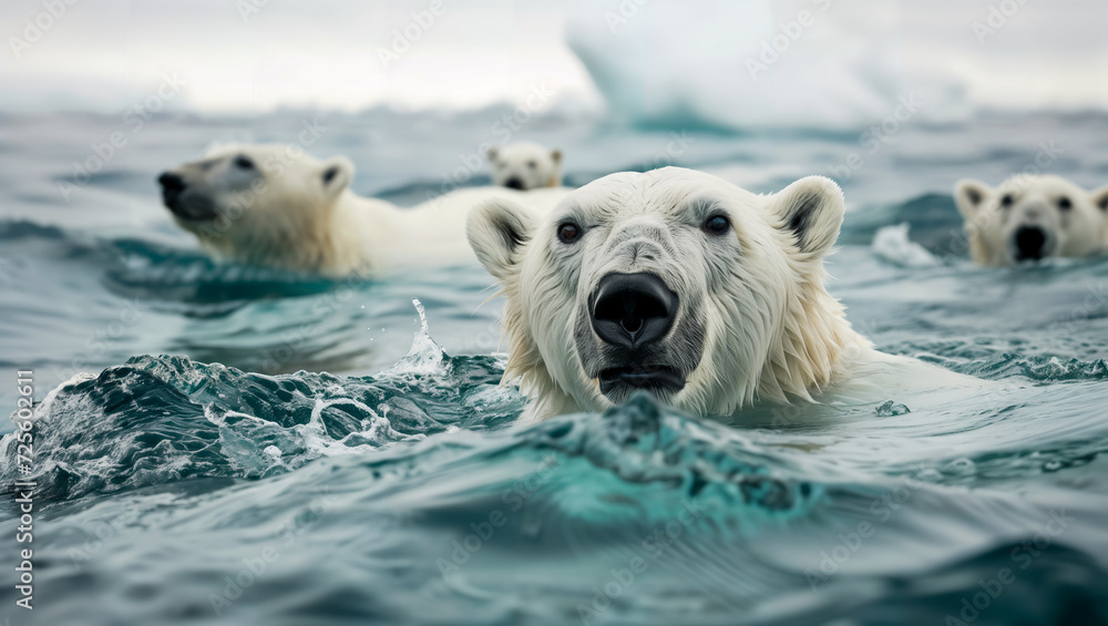 Polar bear affected by climate change desperately searching for food in ...