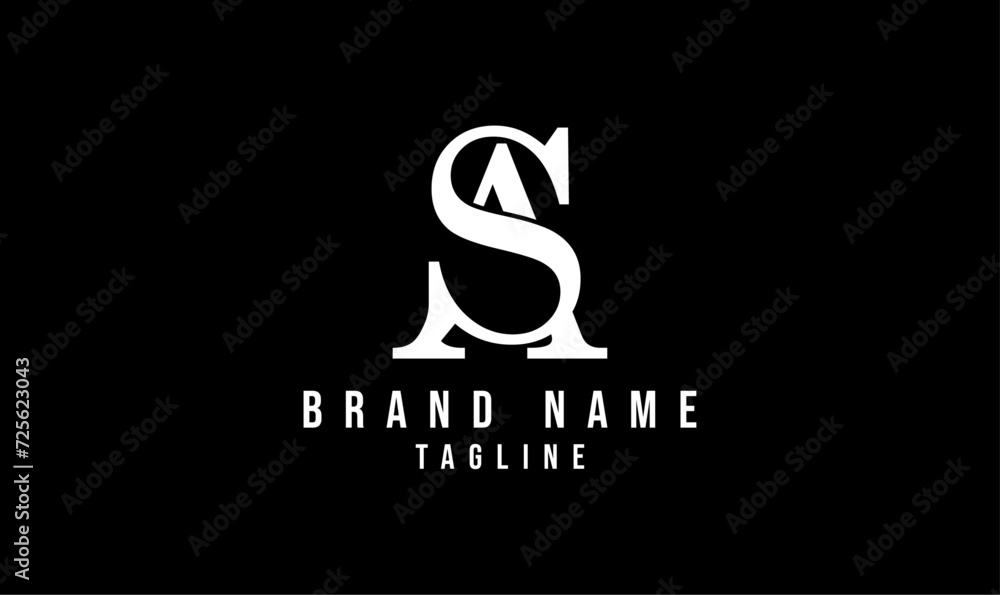 as logo, sa logo, as monogram, sa monogram, luxury logo, fashion logo ...