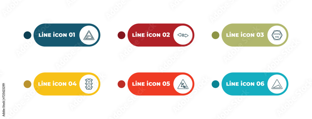 Vecteur Stock outline icons from traffic signs concept. thin line icons ...