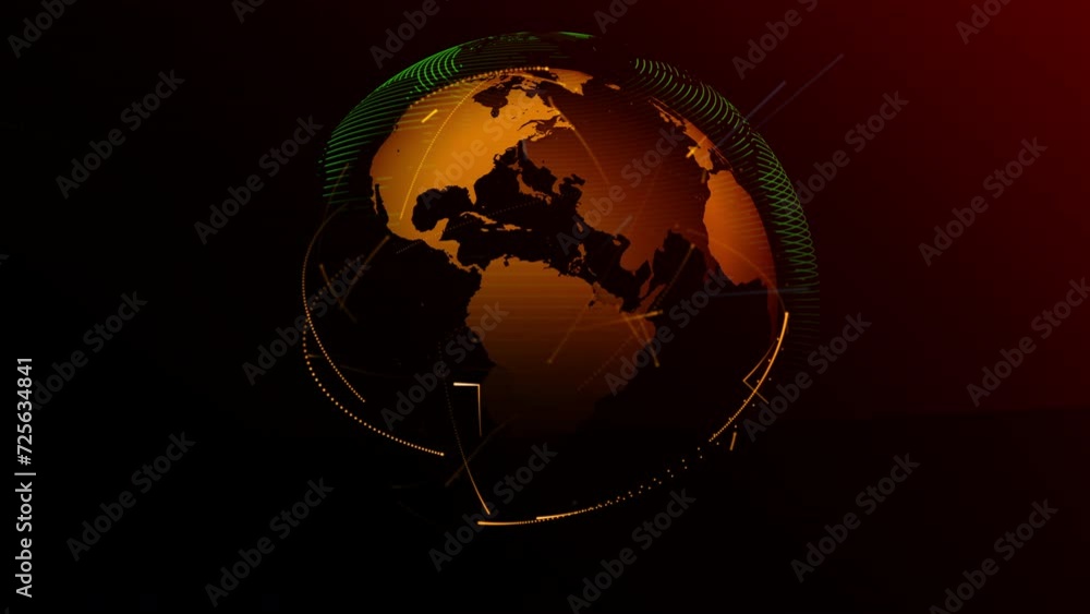 Vertical Planet globe earth world global animation vertical and ...