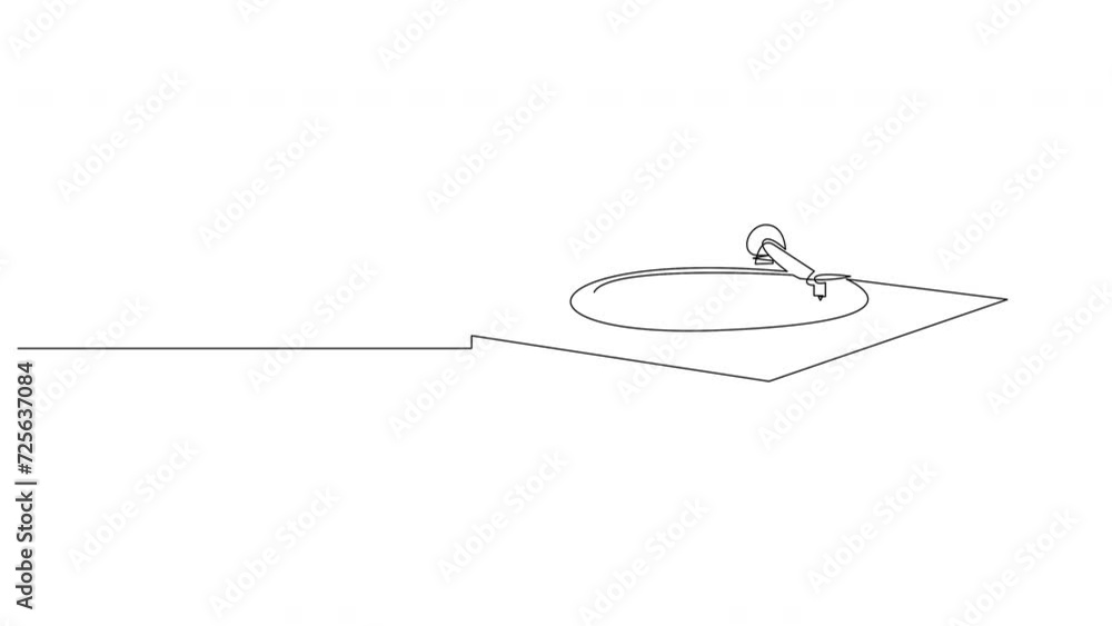 Vidéo Stock Self drawing animation of vinyl record player turntable one ...