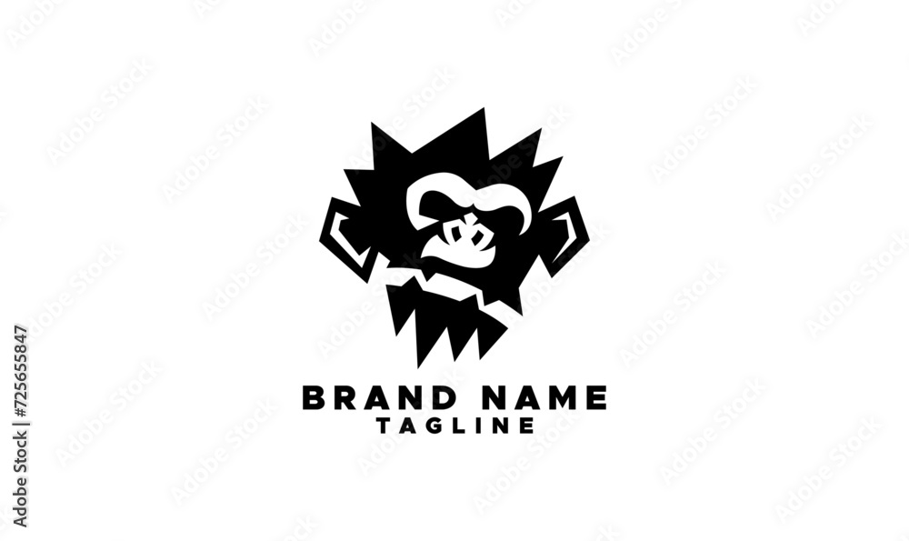 monkey, monkey logo, monkey face logo, angry monkey face, fashion logo, streetwear, aggressive ...