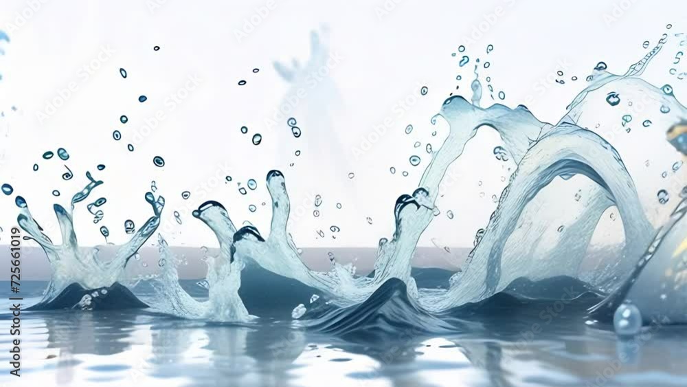 Vidéo Stock background video with water splashing that represent purity, freshness, the power of ...