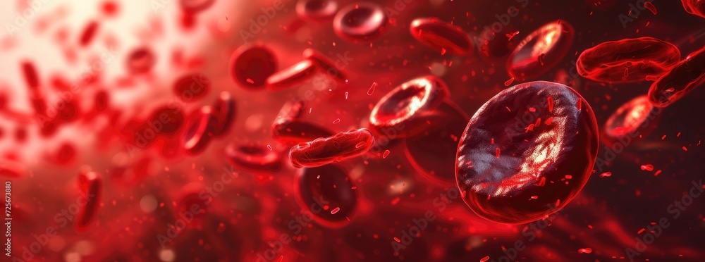 Red Blood Cells and Hemoglobin Close-Up Medical Imagery. Stock ...