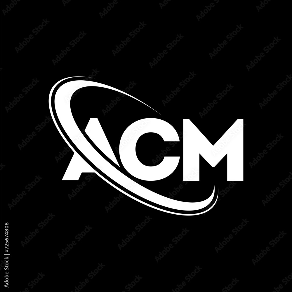 ACM logo. ACM letter. ACM letter logo design. Intitials ACM logo linked ...