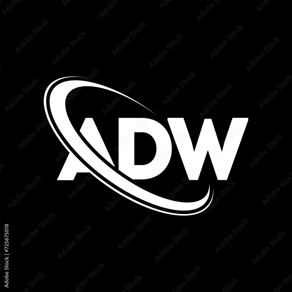 ADW logo. ADW letter. ADW letter logo design. Initials ADW logo linked ...
