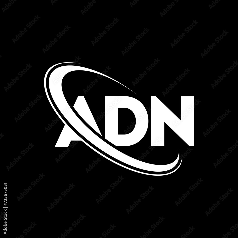 ADN logo. ADN letter. ADN letter logo design. Initials ADN logo linked ...