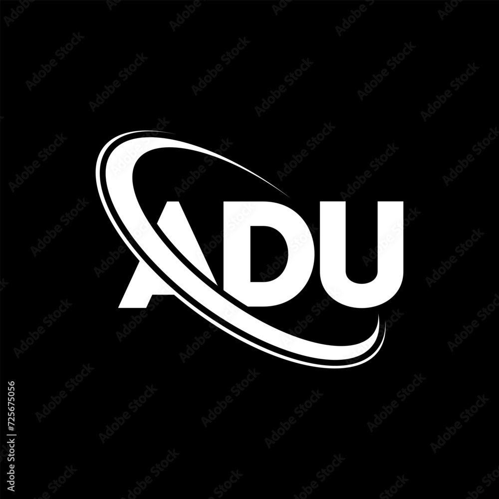 ADU logo. ADU letter. ADU letter logo design. Initials ADU logo linked ...