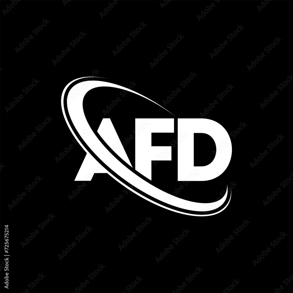 AFD logo. AFD letter. AFD letter logo design. Initials AFD logo linked ...