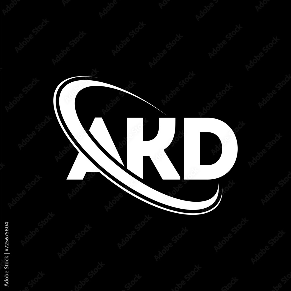 AKD logo. AKD letter. AKD letter logo design. Initials AKD logo linked ...