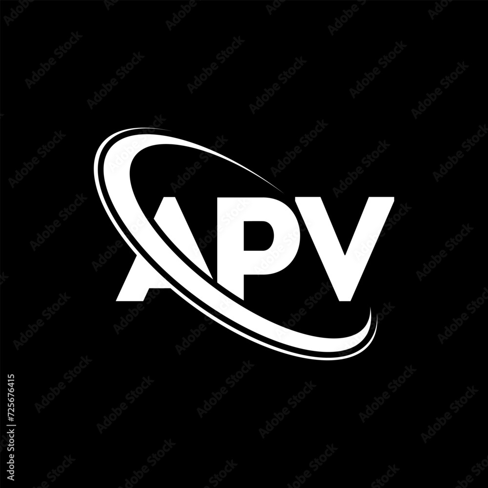 APV logo. APV letter. APV letter logo design. Initials APV logo linked ...