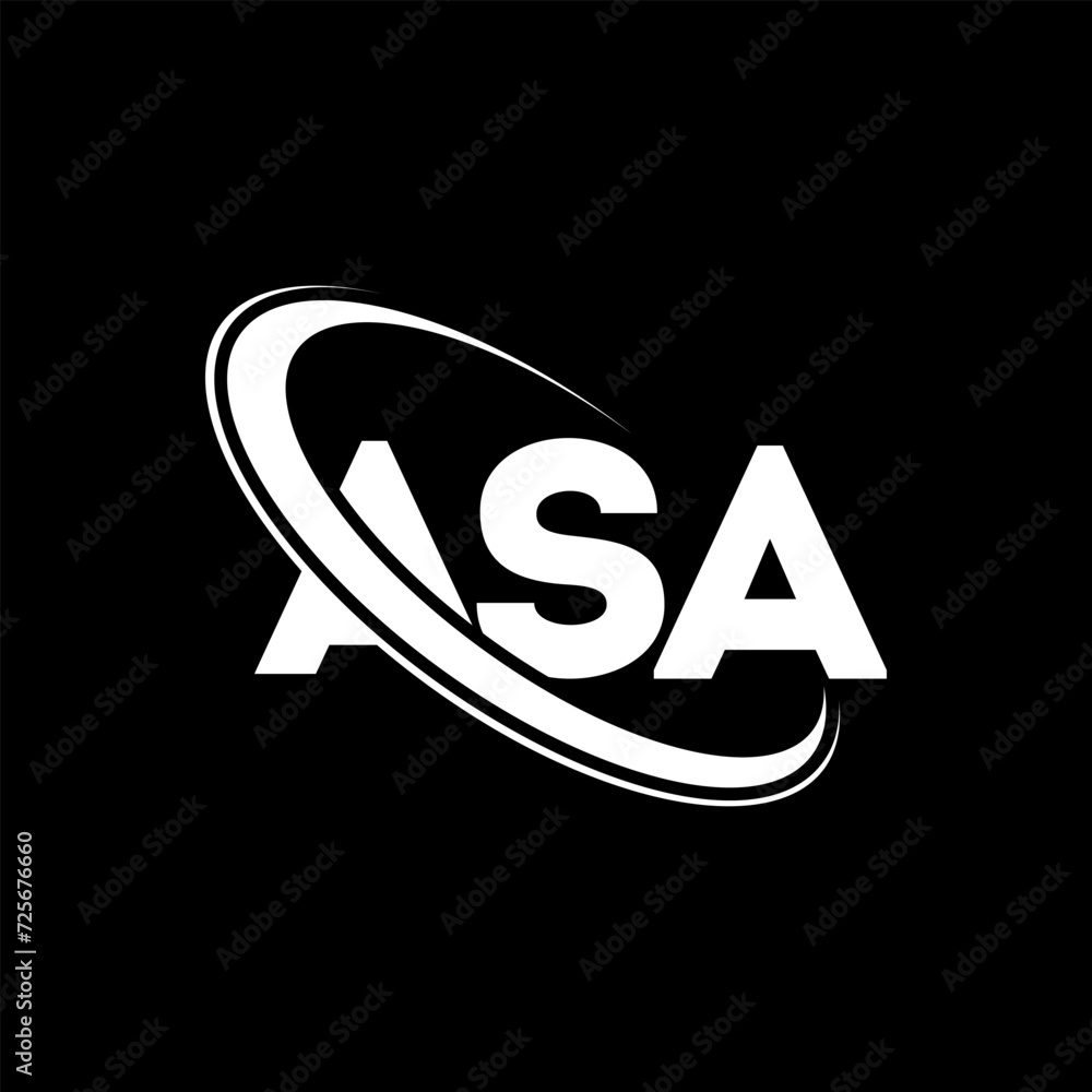 ASA logo. ASA letter. ASA letter logo design. Initials ASA logo linked ...
