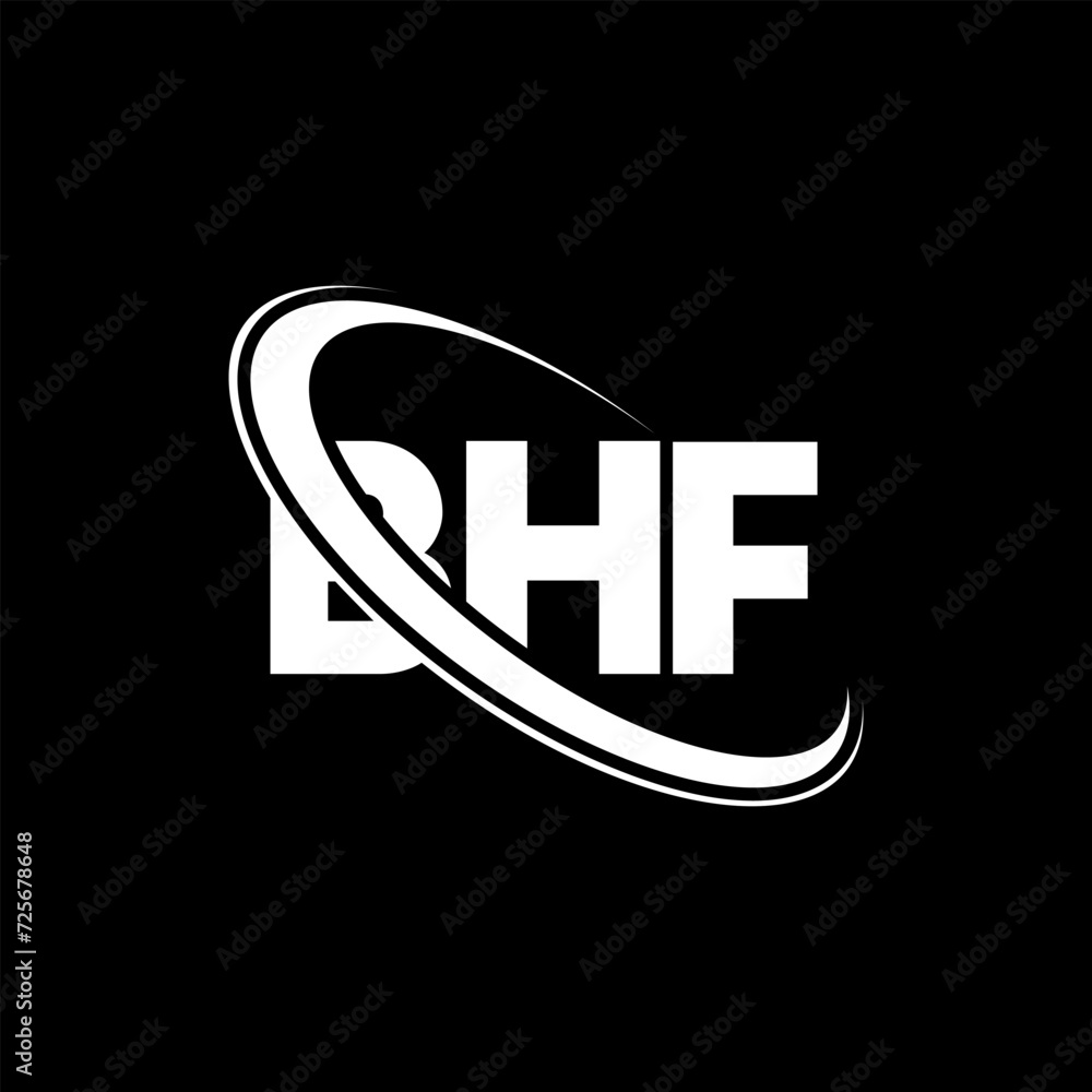 BHF logo. BHF letter. BHF letter logo design. Initials BHF logo linked ...