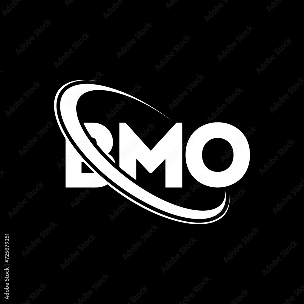 BMO logo. BMO letter. BMO letter logo design. Initials BMO logo linked ...