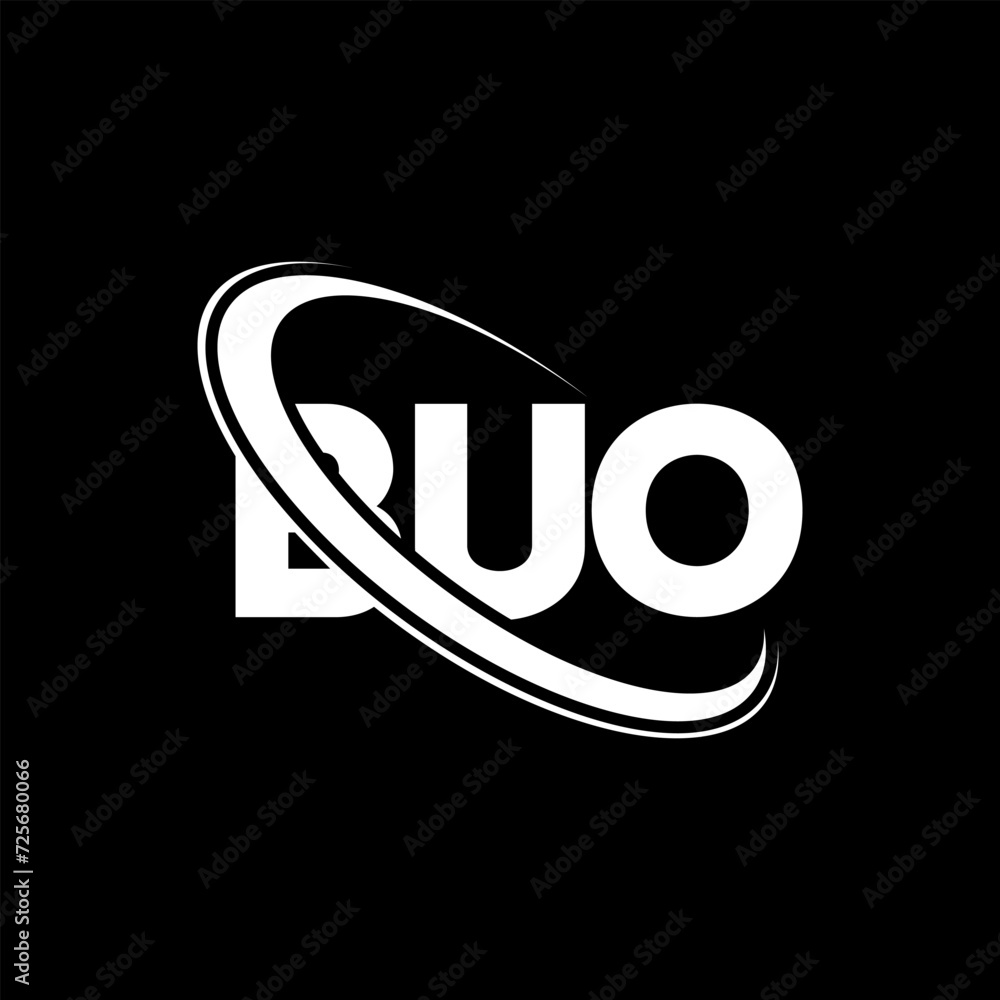 BUO logo. BUO letter. BUO letter logo design. Initials BUO logo linked ...
