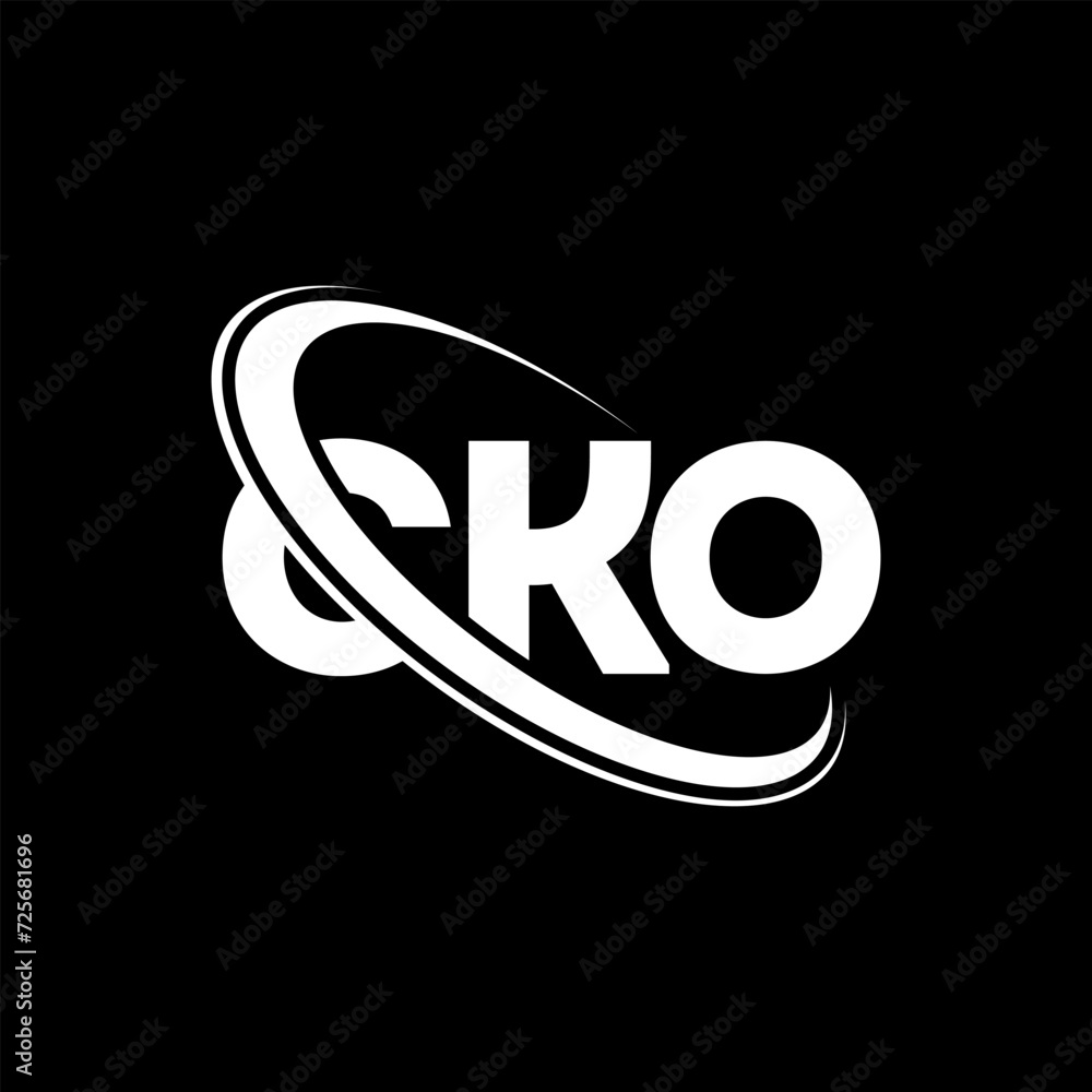 CKO logo. CKO letter. CKO letter logo design. Initials CKO logo linked ...