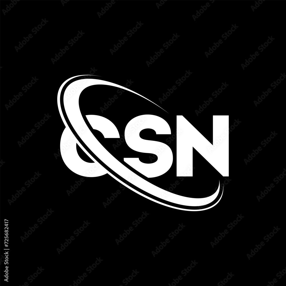 CSN logo. CSN letter. CSN letter logo design. Initials CSN logo linked ...