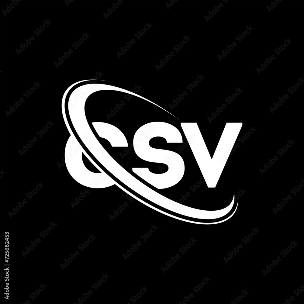 CSV logo. CSV letter. CSV letter logo design. Initials CSV logo linked ...