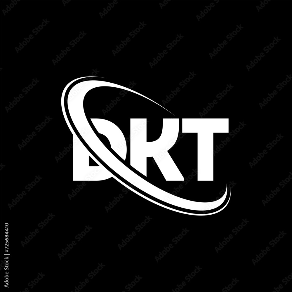 DKT logo. DKT letter. DKT letter logo design. Initials DKT logo linked ...
