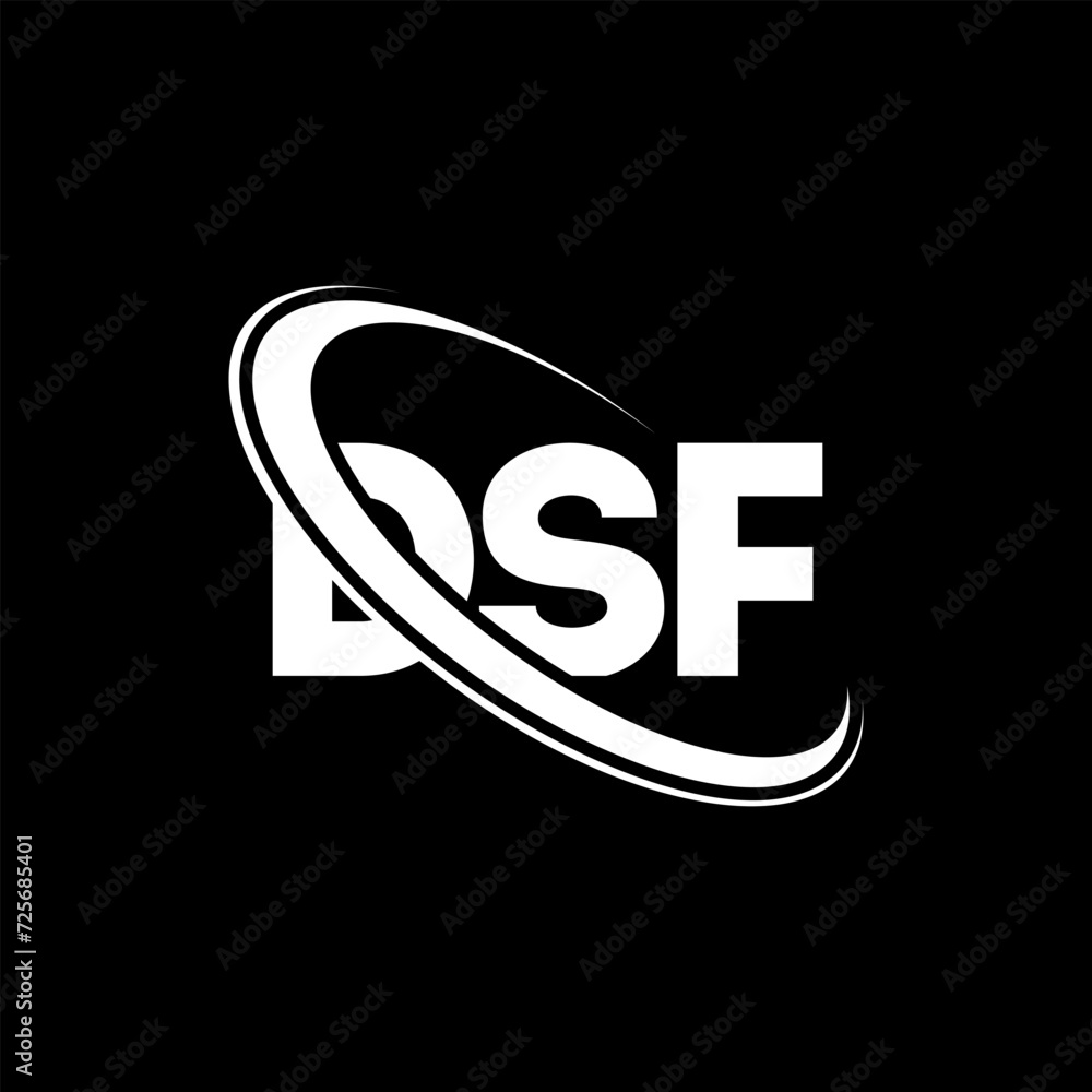DSF logo. DSF letter. DSF letter logo design. Initials DSF logo linked ...