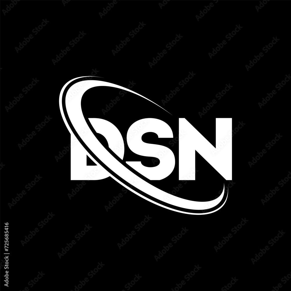 DSN logo. DSN letter. DSN letter logo design. Initials DSN logo linked ...