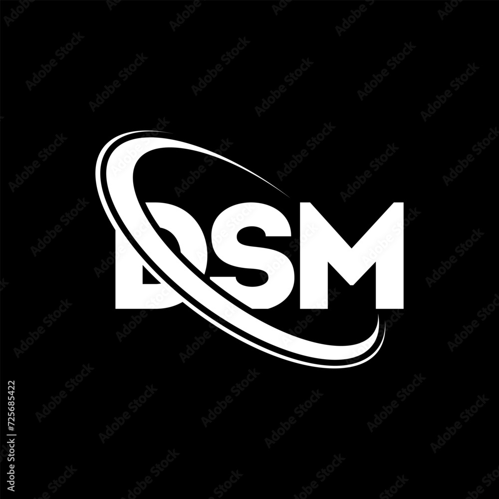 DSM logo. DSM letter. DSM letter logo design. Initials DSM logo linked ...