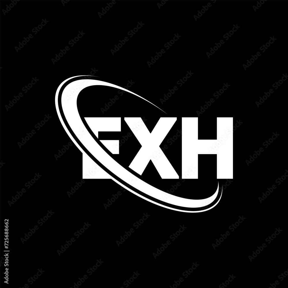 EXH logo. EXH letter. EXH letter logo design. Initials EXH logo linked ...