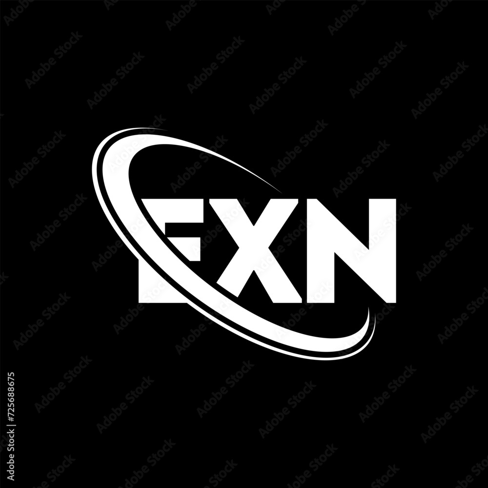 EXN logo. EXN letter. EXN letter logo design. Initials EXN logo linked ...