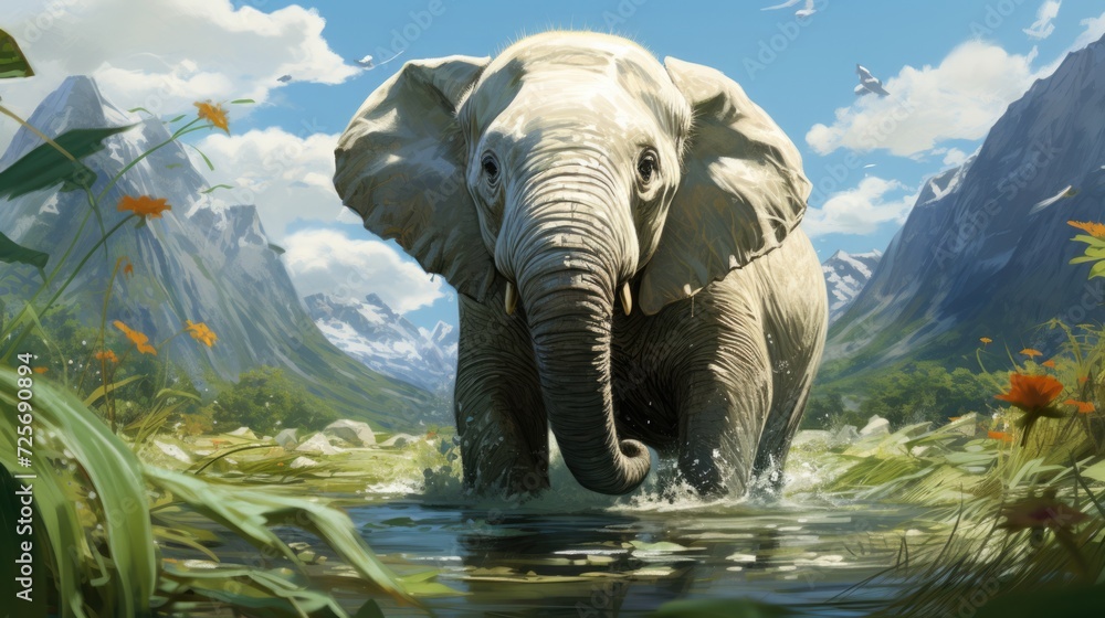 Manatee Grazing in Seagrass A Serene Underwater Scene Capturing Marine ...