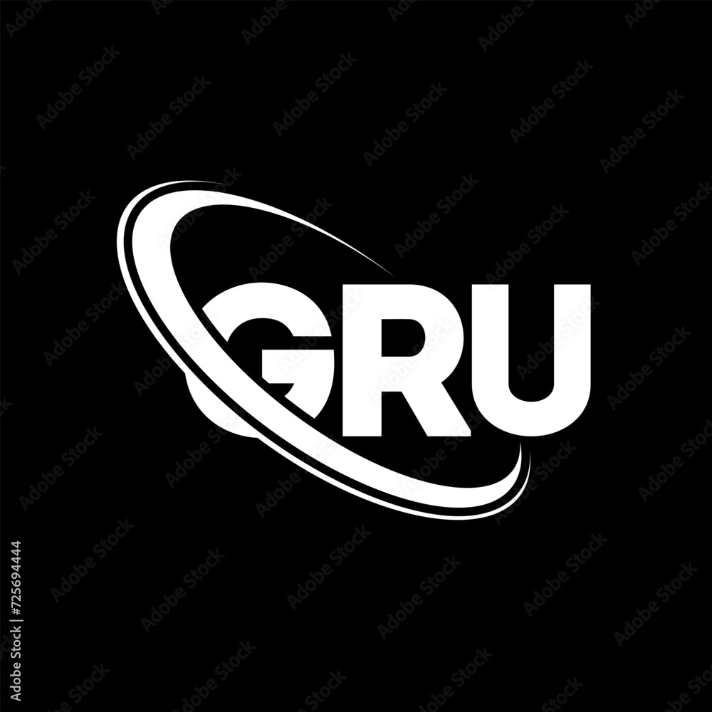 GRU logo. GRU letter. GRU letter logo design. Initials GRU logo linked ...