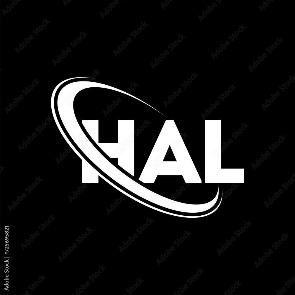 HAL logo. HAL letter. HAL letter logo design. Intitials HAL logo linked ...