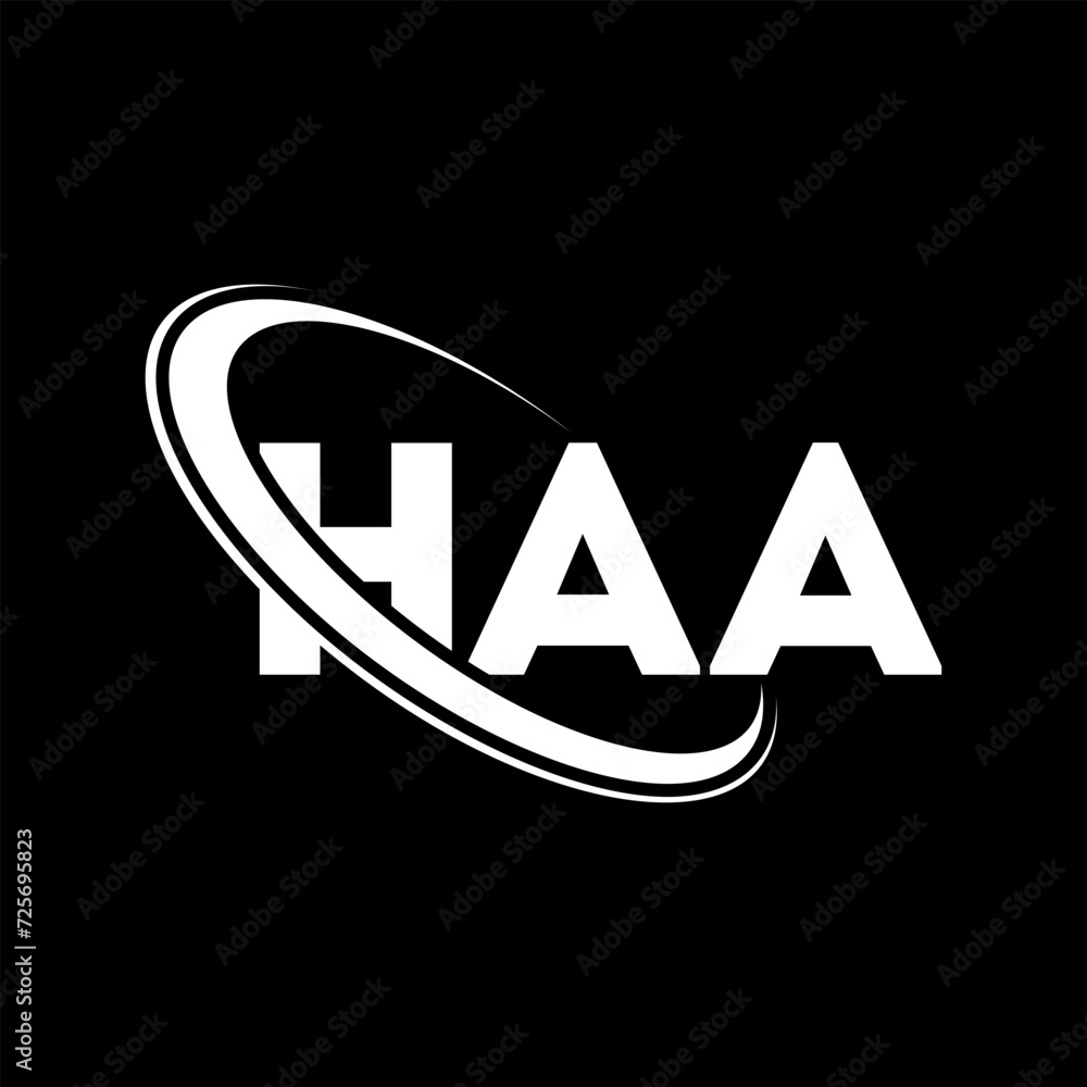 HAA logo. HAA letter. HAA letter logo design. Intitials HAA logo linked ...
