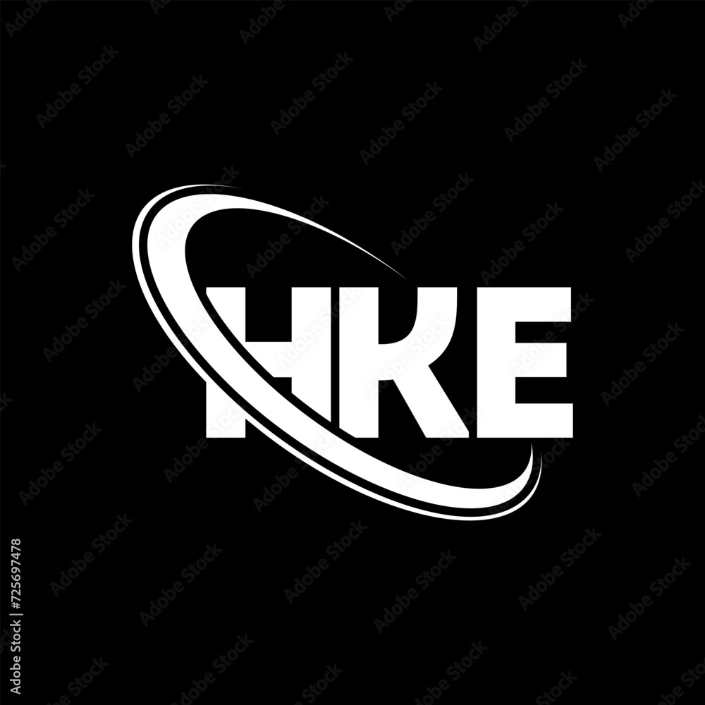 HKE logo. HKE letter. HKE letter logo design. Initials HKE logo linked ...